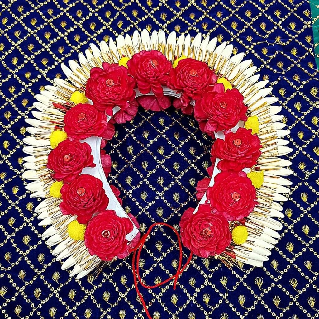 Bride Mukut / Odisi (Red Rose) - Puja Dukaan