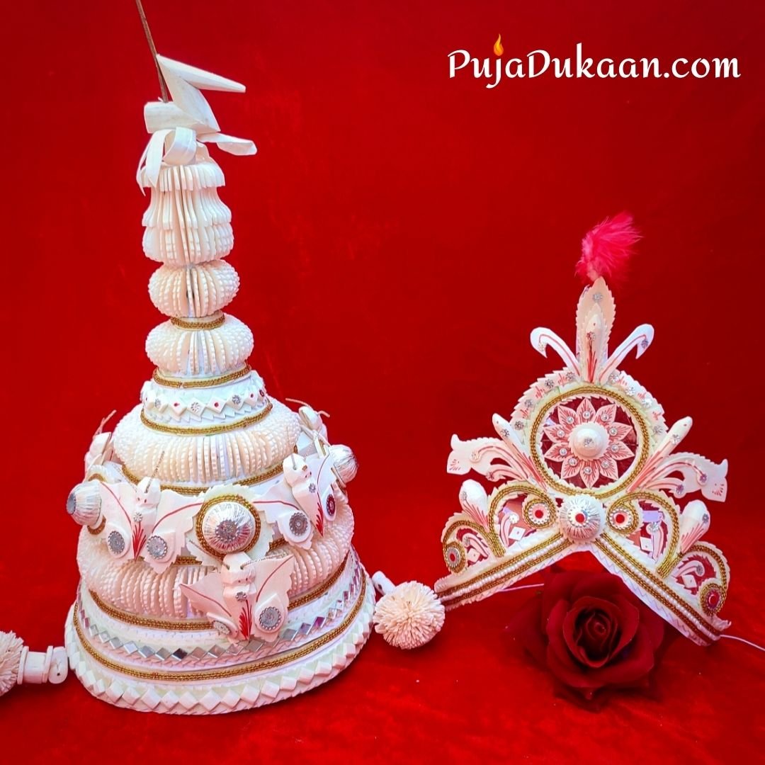 Topor Mukut (Golden Single Peacock) - Puja Dukaan Topor Mukut (Golden Single Peacock) - Puja Dukaan