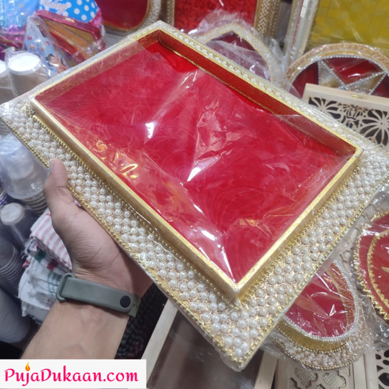 Premium Rectangle Tray (12 x 18) - Puja Dukaan